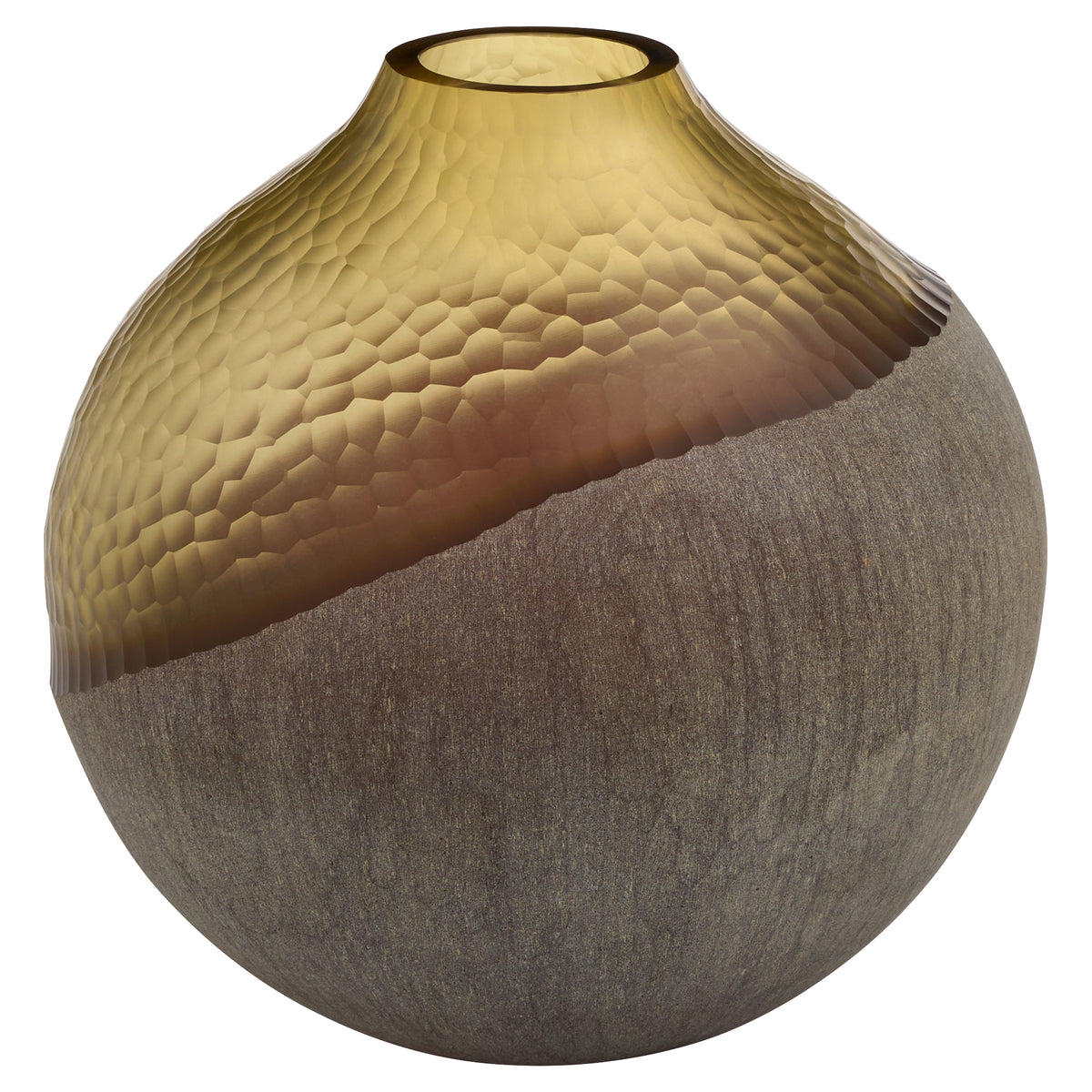 Geode Vase | Amber | Stone Grey — Quorum Home