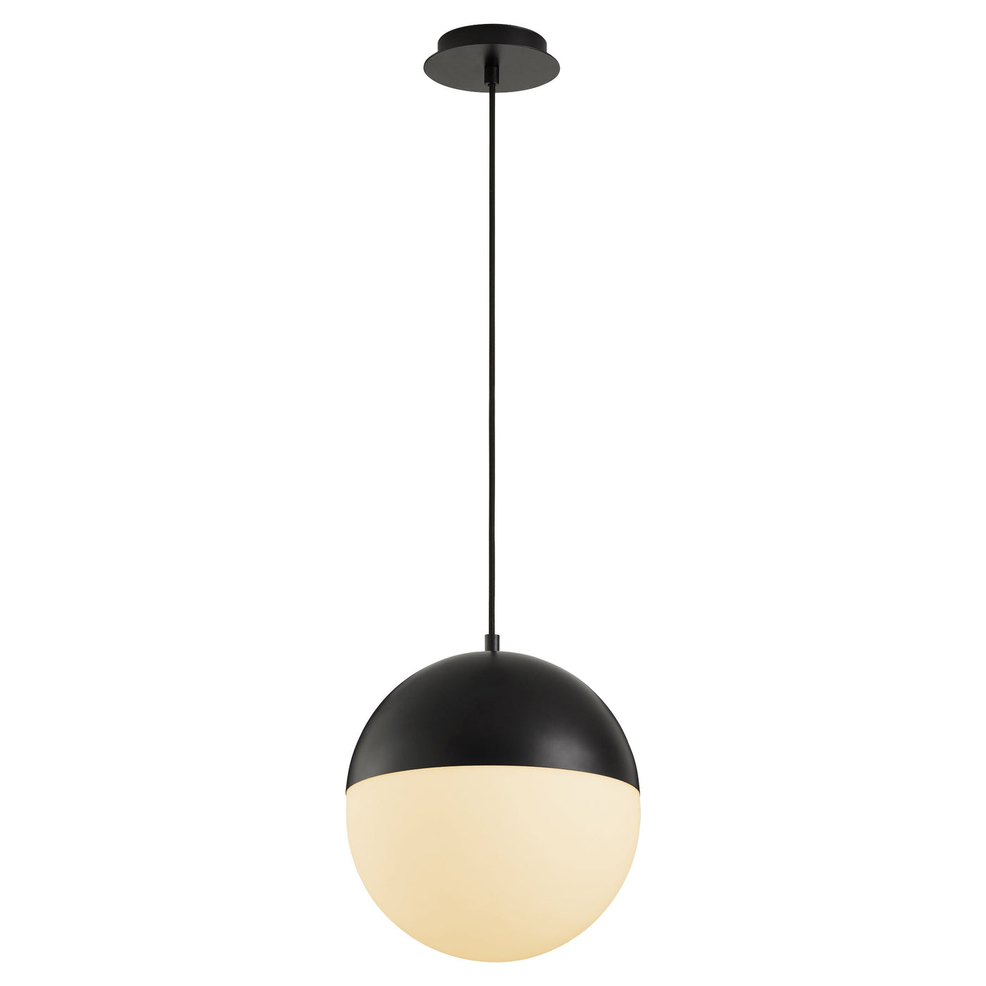 Luna 12" Pendant - Black — Quorum Home