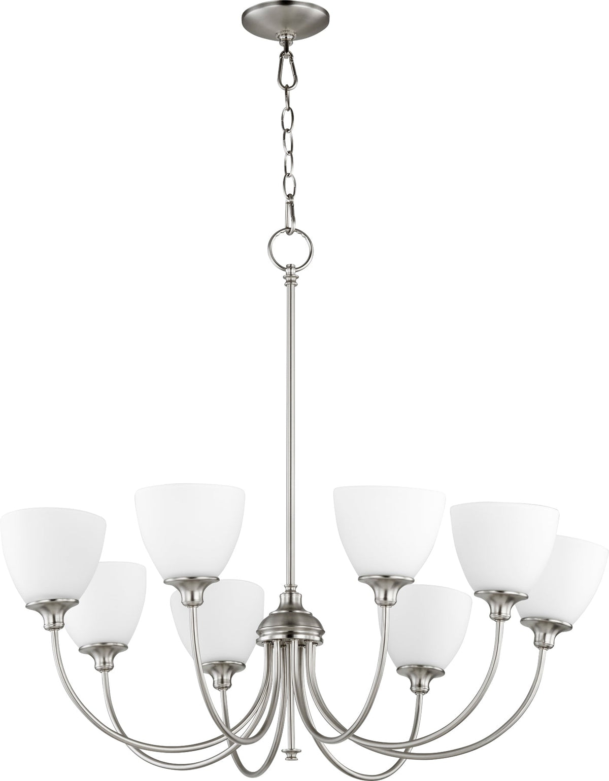 Celeste 8 Light Chandelier - Satin Nickel — Quorum Home