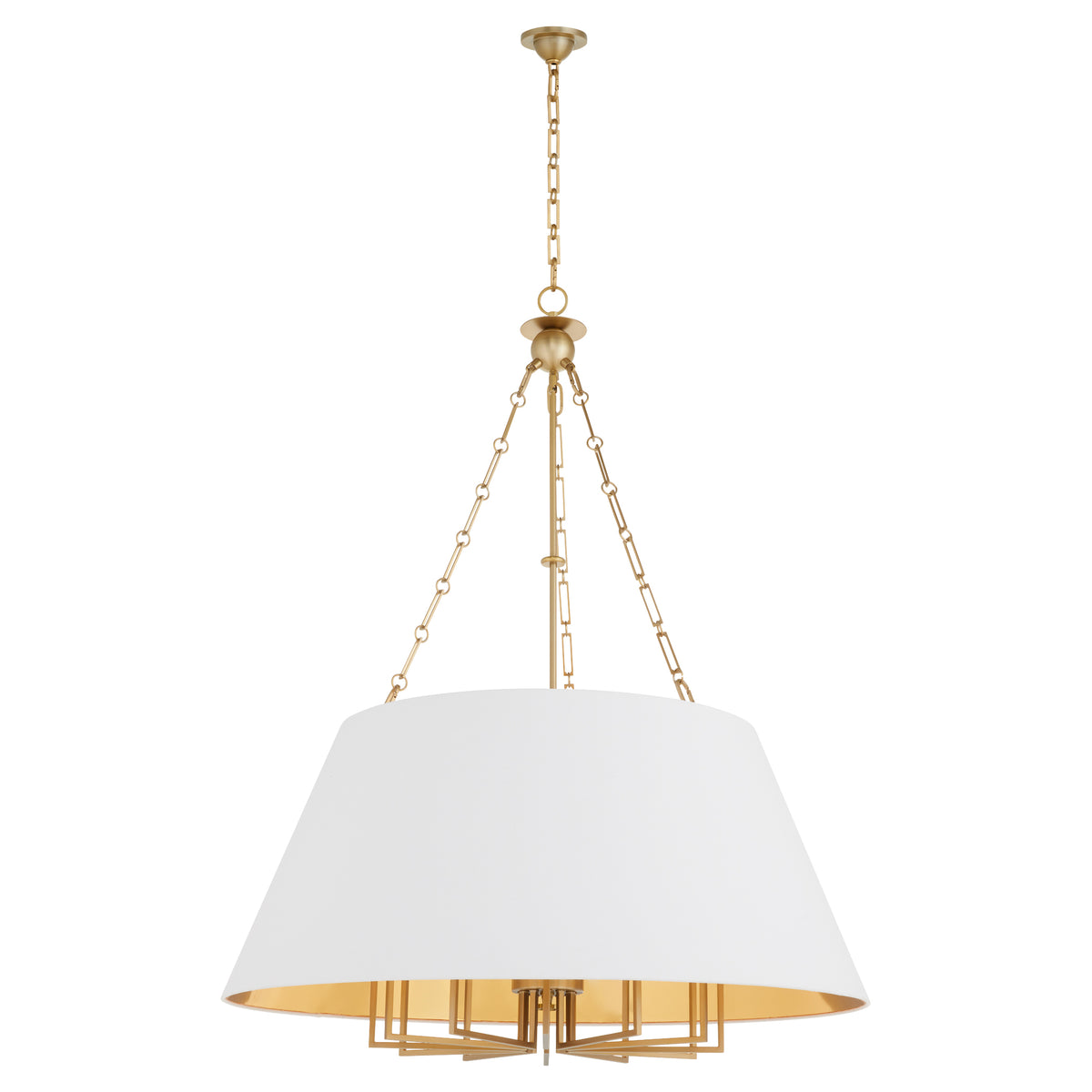 Quorum | 8562-12-80 | KARNES 42" 12-Light Pendant- Aged Brass — Quorum Home